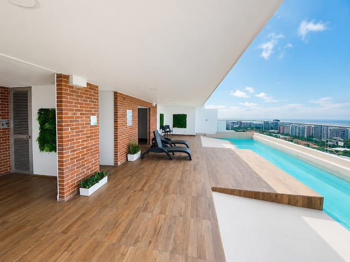 Estudio Con Piscina Rooftop · Norte Barranquilla - Colombia