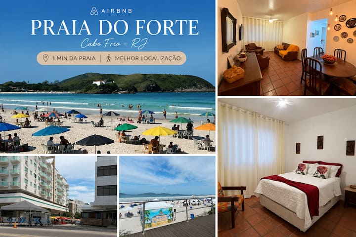 Pé Na Areia | 2 Quartos | Melhor Ponto Do Forte - Cabo Frio