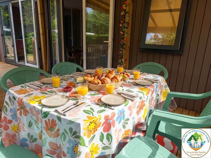 La Kaz Des Pins - Mobil Home Design Face Au Lac - Biscarrosse
