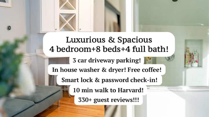 Luxurious House-harvard/portert 4br/4bath, Parking - Somerville, MA