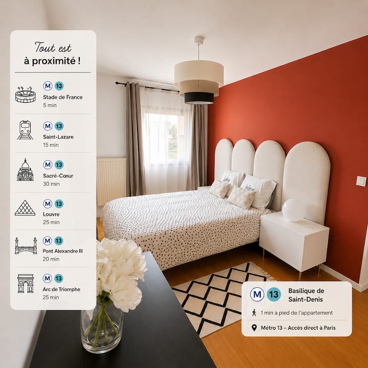 Grand Duplex 4 Chambres - Centre Paris En 15 Min - Saint-Brice-sous-Forêt