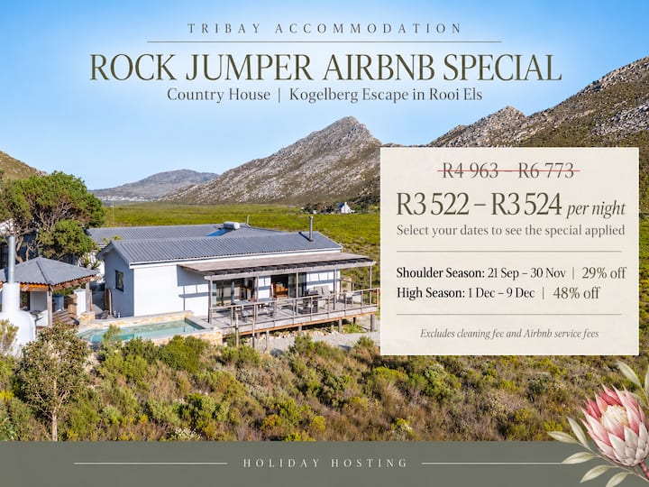 Rock Jumper Country House | Escape In Rooi-els - Pringle Bay
