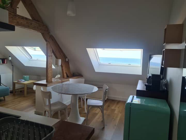 Grand Studio Atypique Vue Mer - Lion-sur-Mer