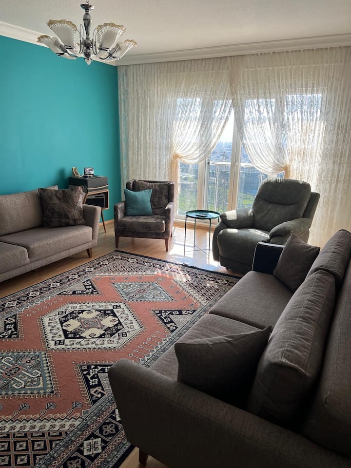 Karşıyaka Yamacevler | Körfez Manzaralı Lüks Daire - 伊士麥