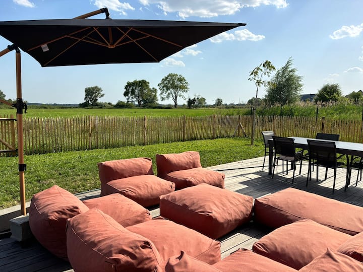 Belle, Calme Et Grande Maison Neuve, Jardin, 12 P. - Merville-Franceville-Plage