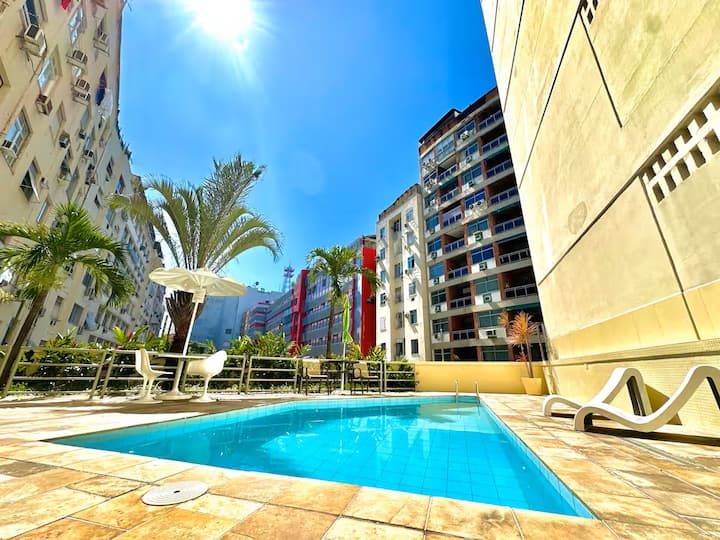 Flat Em Ipanema | Pool, Parking & Daily Cleaning - Ipanema
