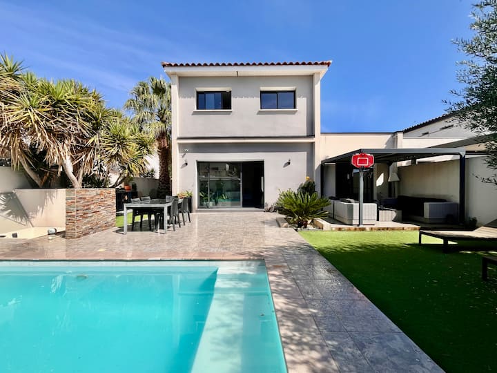 Villa Contemporaine Avec Piscine & Jacuzzi - Mauguio
