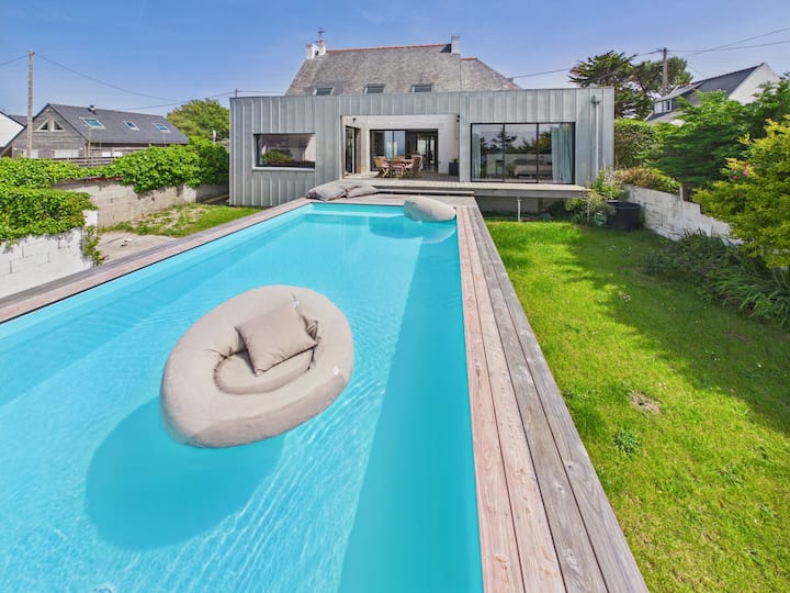Villa Avec Piscine Aux Sables Blancs - 브리타니