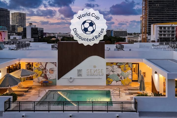 Rooftop Pool + Mins To Wynwood | Sense28 - Miami