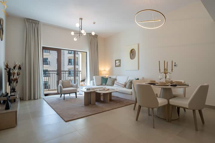 Elegant 1br Retreat | Balcony & Golf Course Views - Abou Dabi