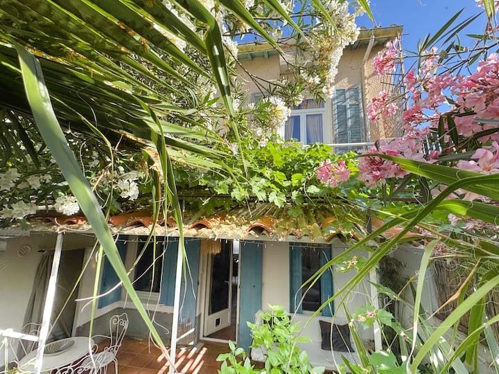 Maison De Village Climatisée Avec Jardin Tropical - Elne