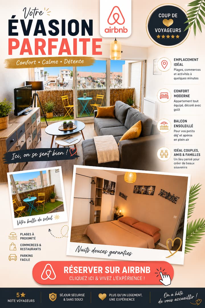 Séjour Plage à Pied • Balcon Cosy • Tout éQuipé - Biscarrosse