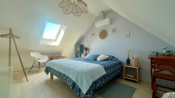 Chambre Bleue Kar'en Baule, 2 Pers., Climatisée - La Baule-Escoublac