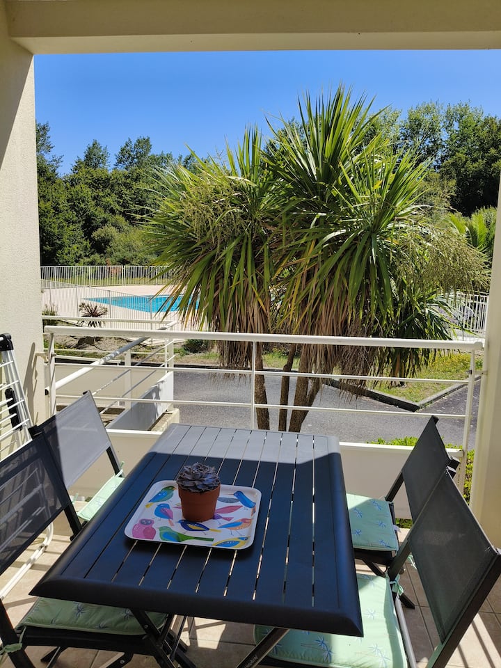 À Deux Pas De La Plage, Piscine, Balcon - Pont-l'Abbé