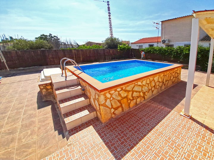 Chalet Rustico A 30m Del Mar Con Piscina. - Rojales