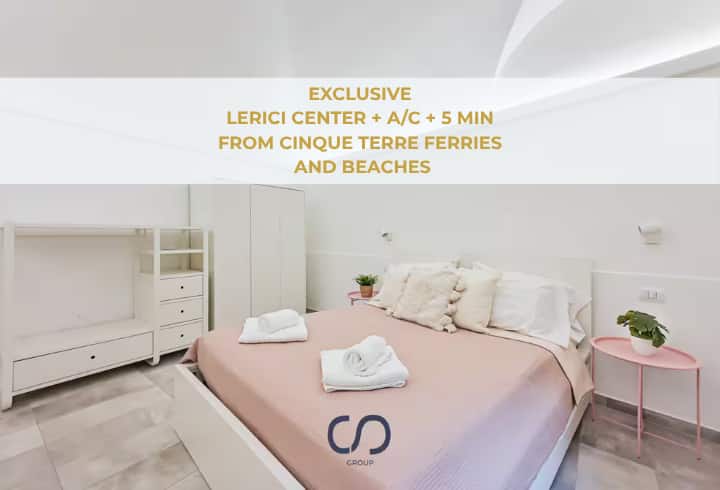 A/c Central 4 Ppl Apt Close To The Beach - Lerici