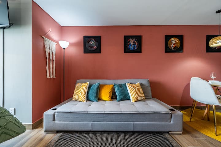 1br Top Apt, Located, Views, Tv, Gym, Roofpool - Mexico