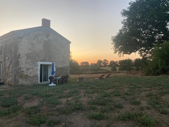 Maison Rustique 5 Personnes à La Campagne - Plage de Saint-Vincent-sur-Jard