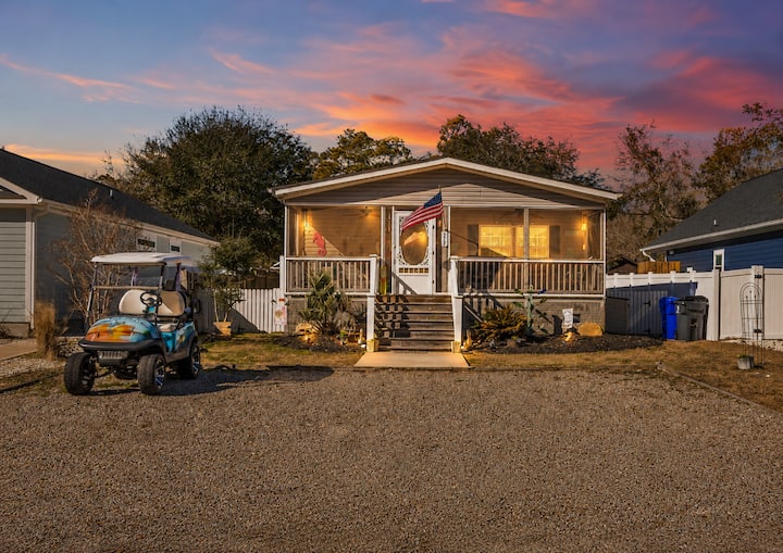 Bluebonnet By The Beach𓇼golf Cart+beach Gear+cozy - Oak Island, NC