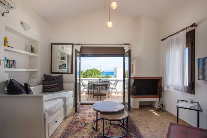 Spacious Elegant 2 Room Sea View Apartment Ares - Rodos