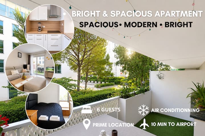 Modern Apartment Large Terrace Wi-fi & A/c - Nice