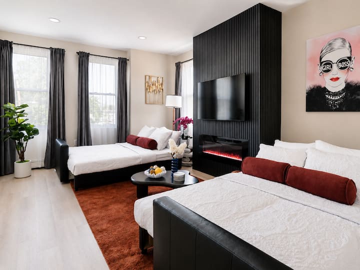 Luxe Gem • New 3br 1ba Near Nyc/wtc + Parking - Harrison, NJ