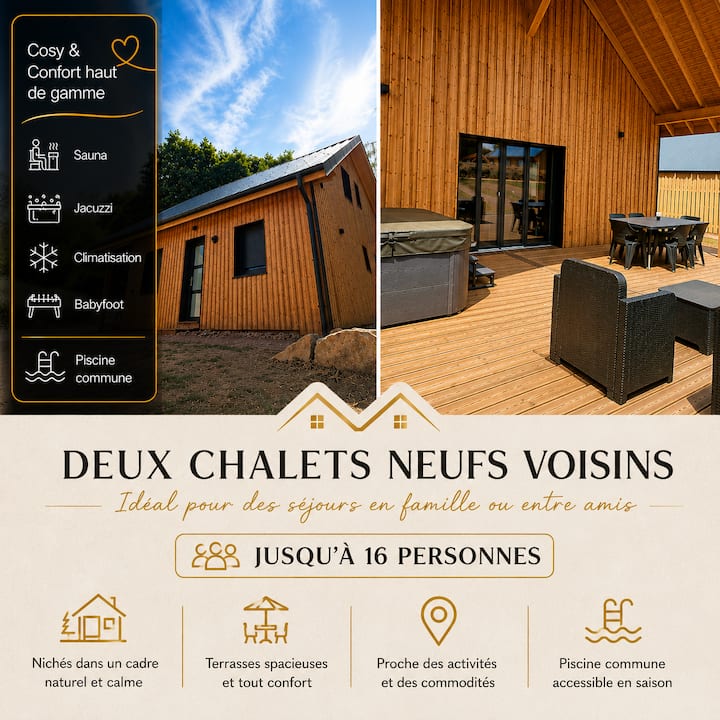 Chalets Cosy/confort Haut De Gamme Sauna~spa~clim - Corcieux