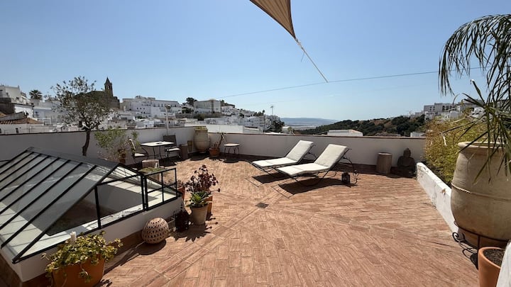Old Town Vejer: Roof Terrace & Ocean View - El Palmar de Vejer
