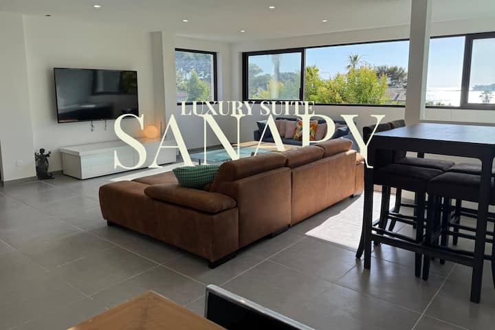 Sanary/vue Mer/plage/jacuzzi/3 Chambres/parking - Bandol
