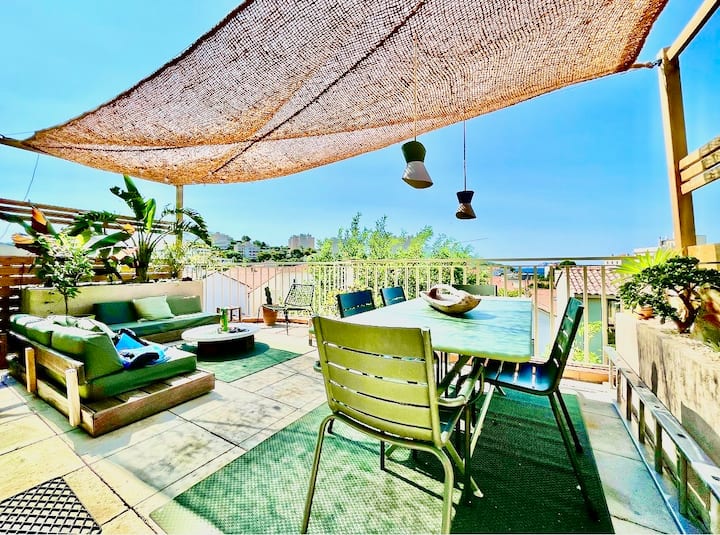 Le Toit Dendoume 4/5 Pers Vue Mer Et Terrasse - Marsella