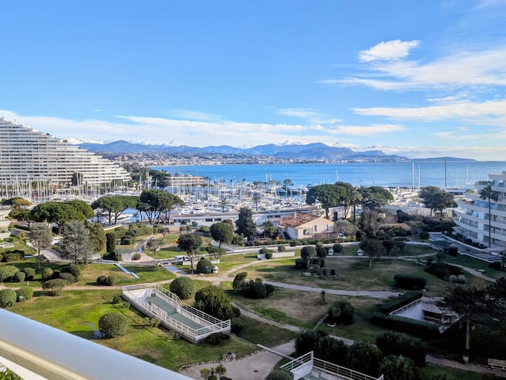 New ! Grand Studio Superbe Vue, 3* Office Tourisme - Villeneuve-Loubet