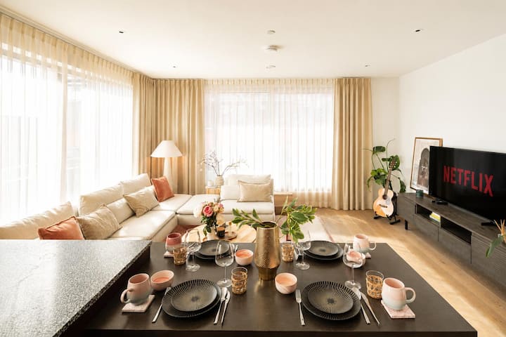 Bright Modern 2 Brflat In Nine Elms | Balcony & Ac - Central London
