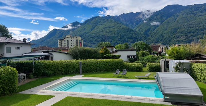 Residenza La Svolta - Salt Pool & Private Garden - Bellinzone