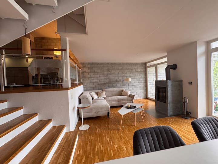 Split-level Loft D’architecte Avec Jardin D'hiver - Bienne