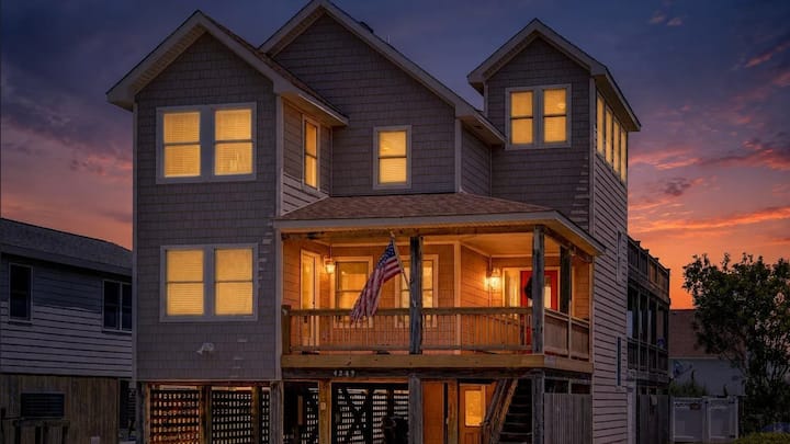 Obx Cottage - Pool - Hot Tub - Elevator - Stocked - Kitty Hawk, NC