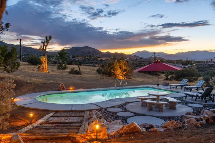 Karmel | Pool + Spa | Hilltop Retreat | Park Views - Yucca Valley, CA