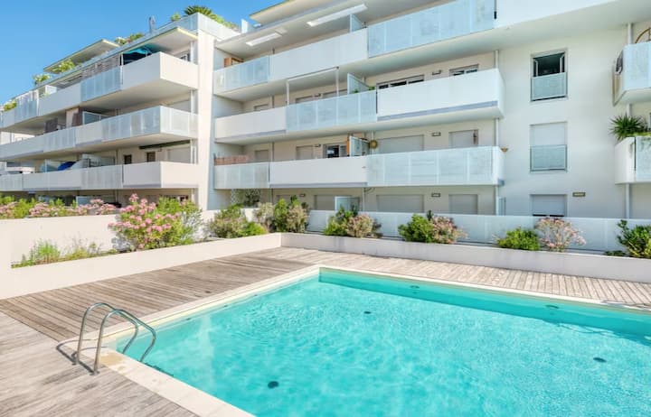 Rivage D'or- T3 Avec Piscine, Clim Et Parking - Île du Levant