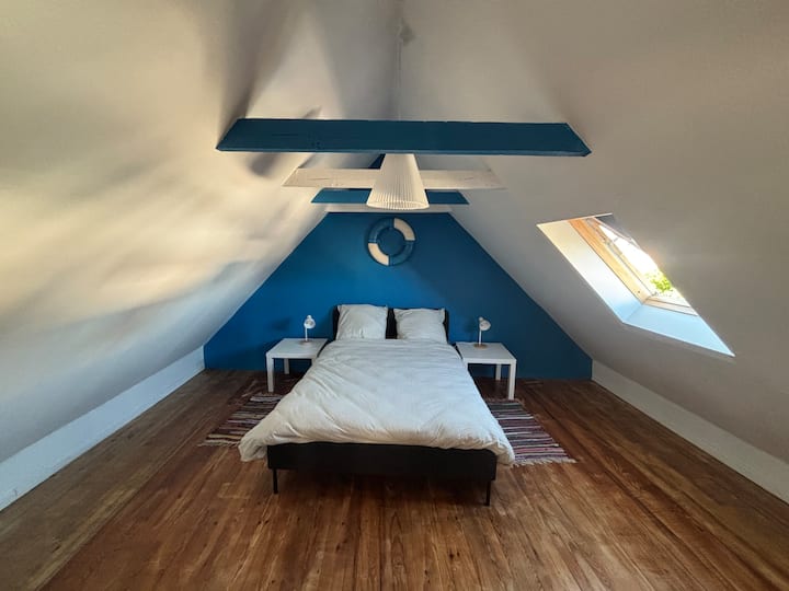 Chambre Privative Cosy, Surf House & Océan - Penmarch