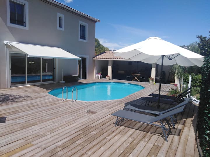 Villa Au Calme - Proche Mer - Piscine Chauffée - Pégomas