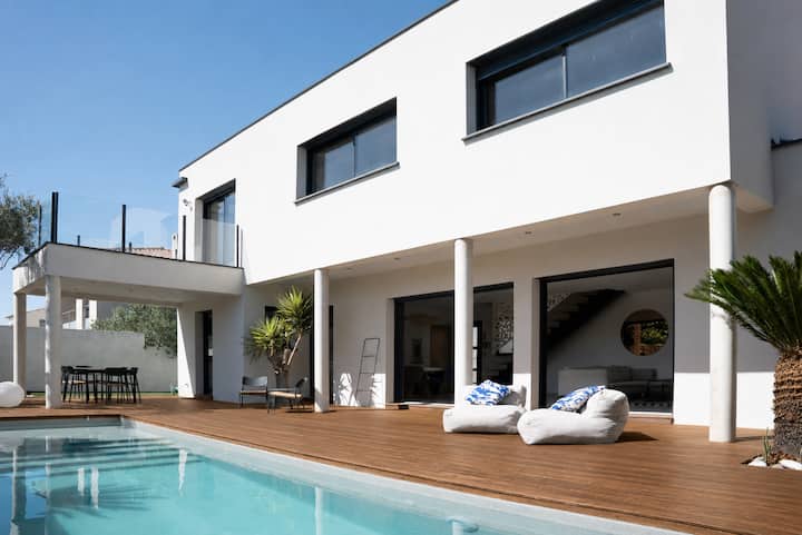 Villa De Rêve Avec Piscine & Bbq 8 Min Des Plages - Carnon