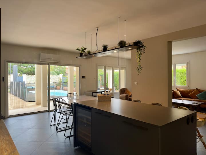 Villa 14 Pers  Piscine  Clim  Proche Plages - Montpellier