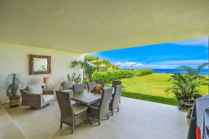 *New* 2 Bed Sleep 4 Ac Pool Lanai Oceanfront! - Hanalei