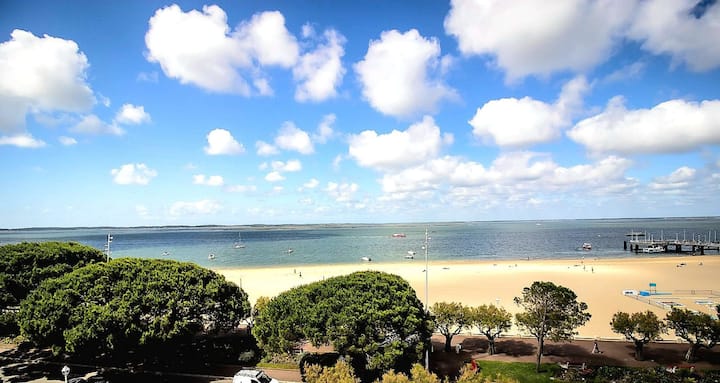 Studio Cabine Avec Terrasse Vue Mer + Parking - Bassin d'Arcachon