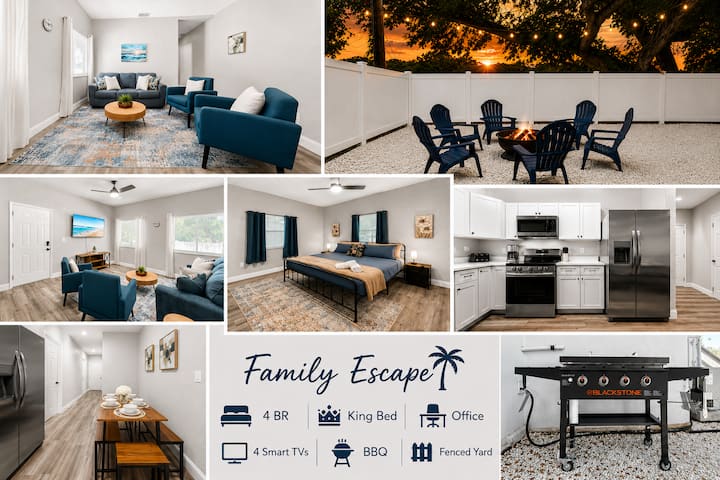 4br/king Bed/office/4 Smart Tvs/bbq/fenced Yard - Clearwater, FL
