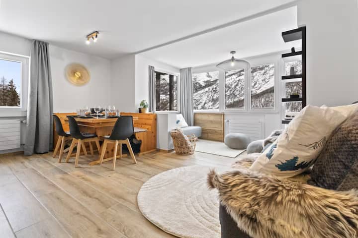 Appartement Cosy Avec Superbe Vue Et Sauna Privé - Saas-Grund