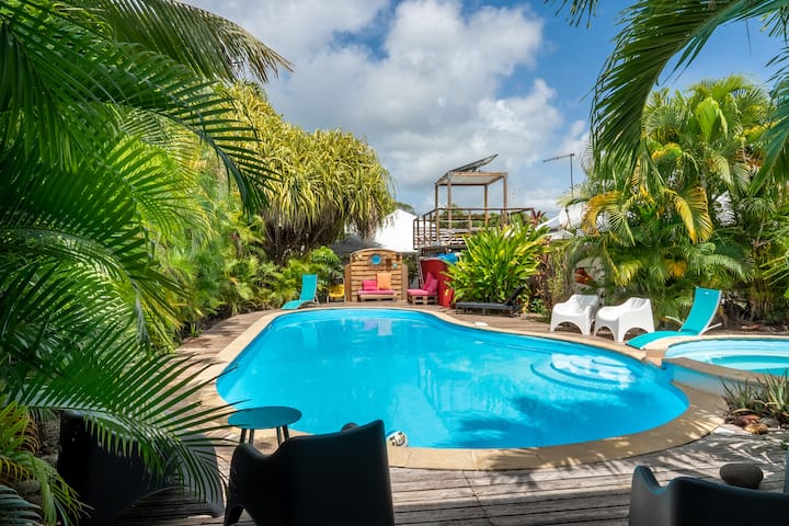 Villa Familiale Avec Piscine Pour 11 Personnes - Saint-François