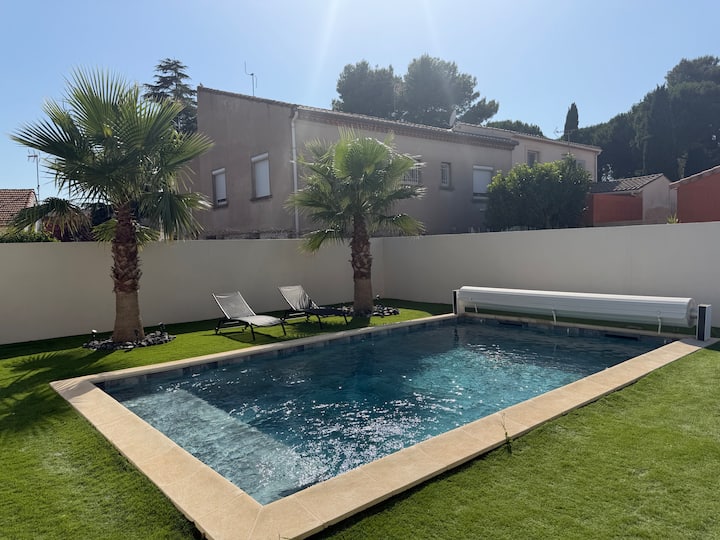 Villa Moderne Avec Piscine Privée Et Climatisation - Béziers