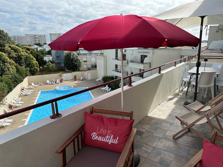 Agréable Appartement Proche Plage, Balcon, Piscine - Châtelaillon-Plage