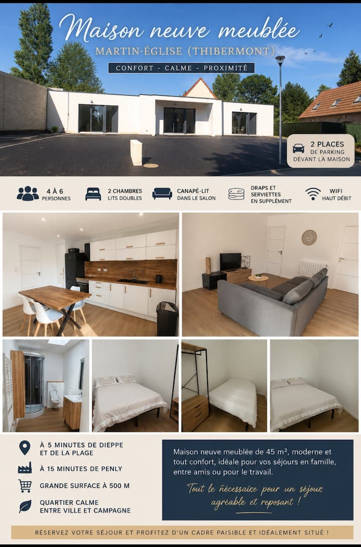 Maison à 5 Minutes De Dieppe Et De La Plage - Varengeville-sur-Mer