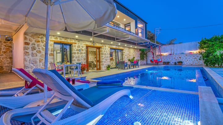 Villa  Semma Dublex  Deniz Manzara Iç Havuz - Kalkan